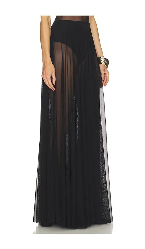 Norma Kamali Flared Floor-length Skirt - Black