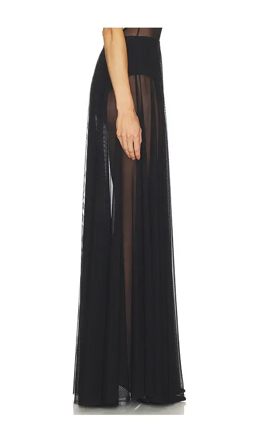 Norma Kamali Flared Floor-length Skirt - Black