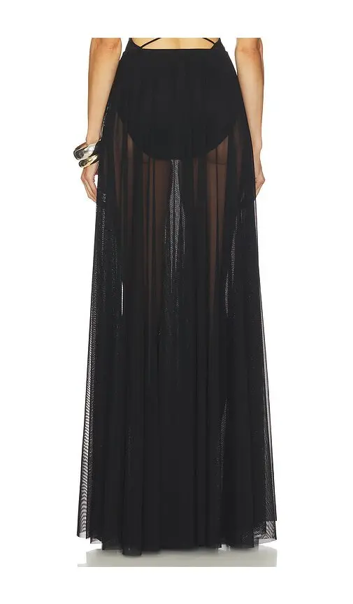 Norma Kamali Flared Floor-length Skirt - Black