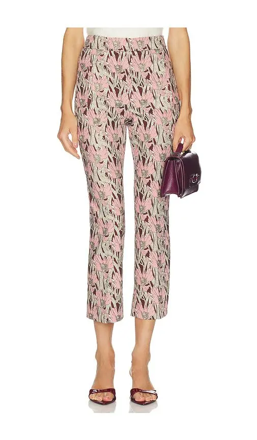Veronica Beard Arte Capri Pant - Raisin Multi