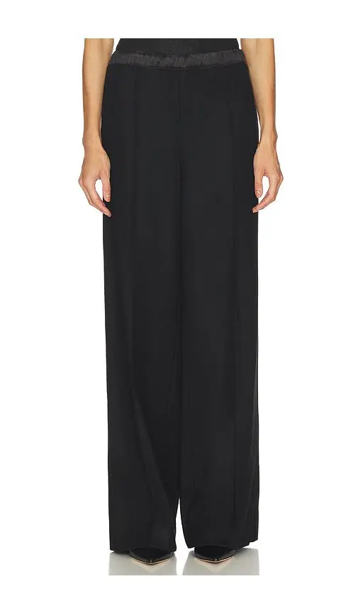Vince Mid-rise Satin Combo Pull-on Pant