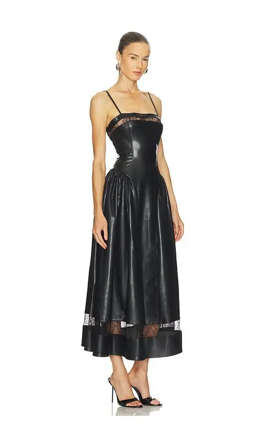 WeWoreWhat Lace Panel Corset Midi Dress