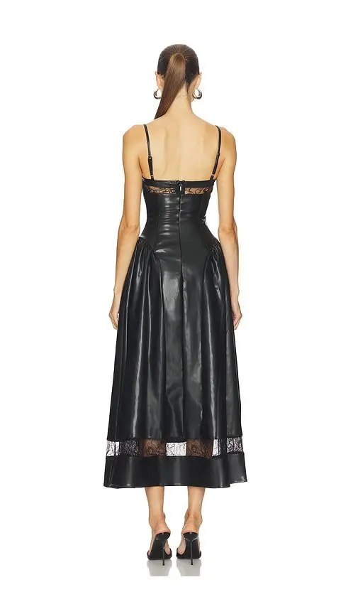 chinese dress ladies North Beach Fall 1993 Red Leather Lace Up Corset Dress main image 1