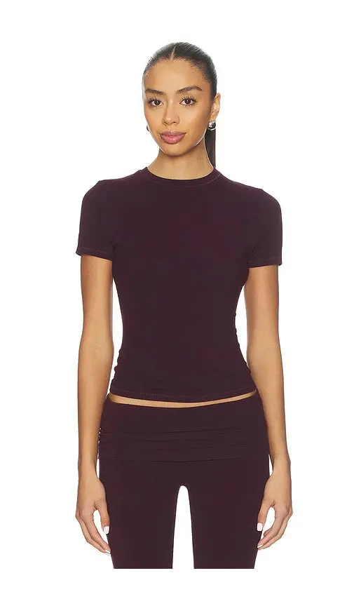 SKIMS Cotton Jersey T-shirt - Currant