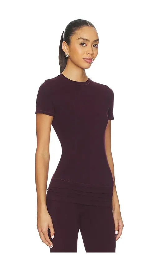SKIMS Cotton Jersey T-shirt - Currant