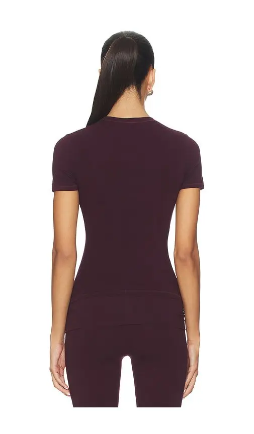 SKIMS Cotton Jersey T-shirt - Currant