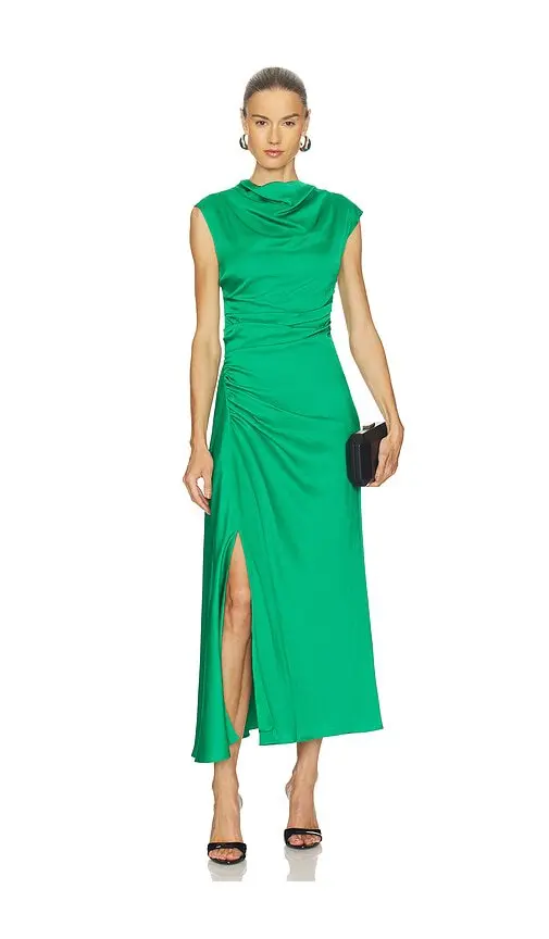 Simkhai Burke Draped Mini Dress - Kelly Green