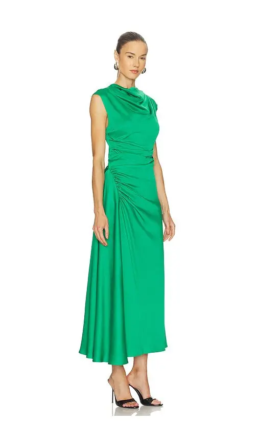Simkhai Burke Draped Mini Dress - Kelly Green