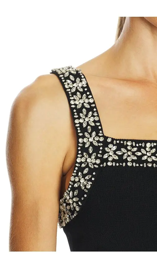 Simkhai Maude Midi Dress With Embellished Trim
