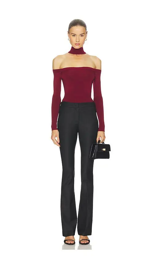 Simkhai Lila Cold Shoulder Top - Oxblood