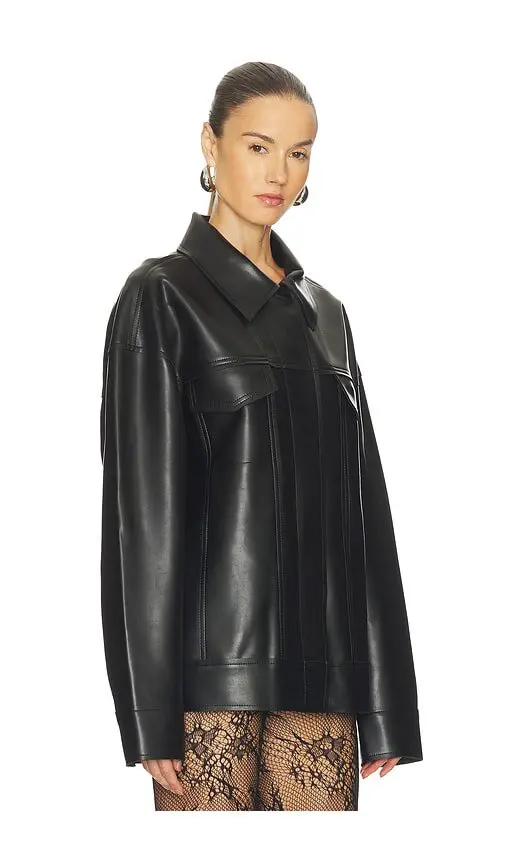 Norma Kamali Oversized Polyurethane Jacket