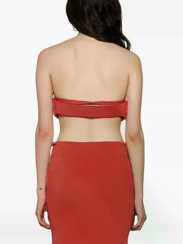 Christopher Esber Pierced Spear Knit Bustier