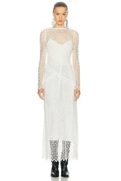 Isabel Marant Étoile Lisia Crochet Maxi Dress - Ecru
