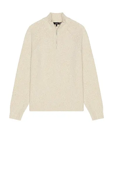 Theory Quarter Zip Soft Twist Sweater