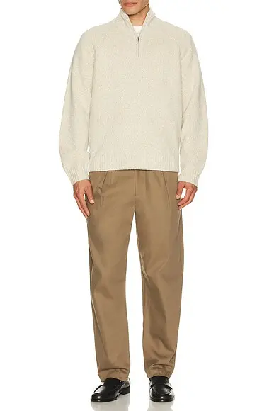 Theory Quarter Zip Soft Twist Sweater