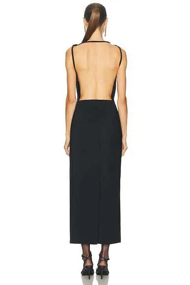 RÓHE Open Back Maxi Dress