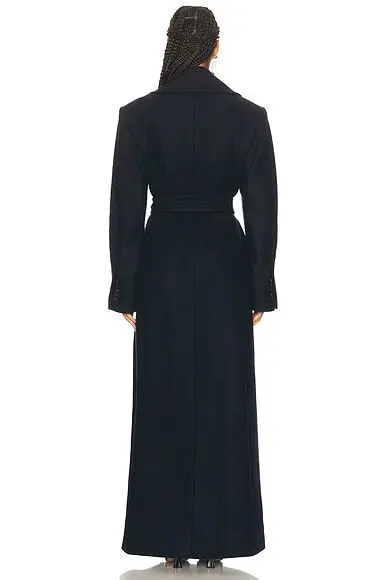 Dries Van Noten Rafaella Long Wool Gabardine Coat