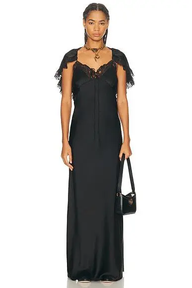 Chloé Lace Shoulder Maxi Dress