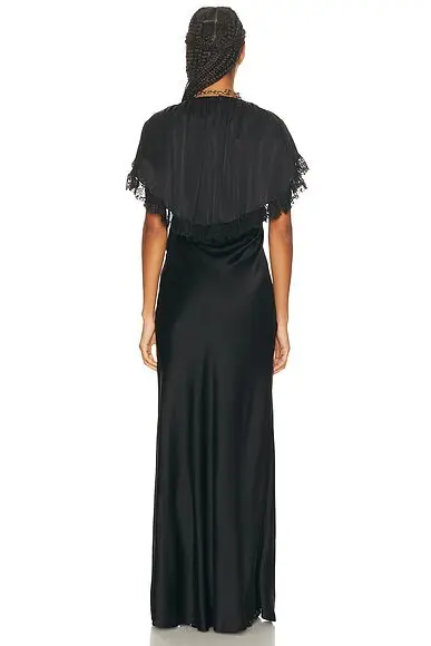 Chloé Lace Shoulder Maxi Dress