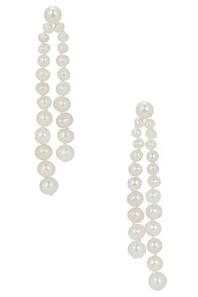 Éliou Gianna Drop Earrings - White
