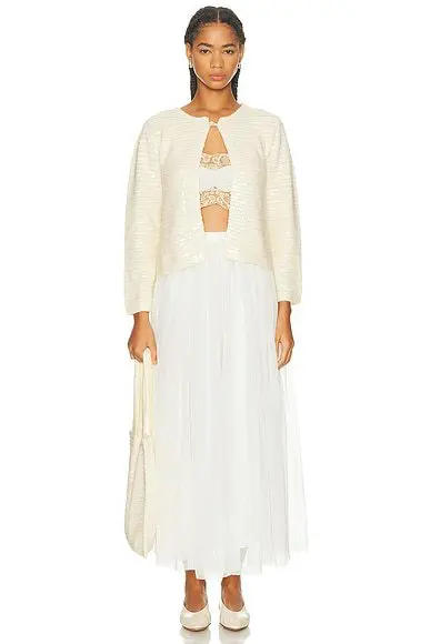 BODE Spotlight Swing Cardigan - Ivory