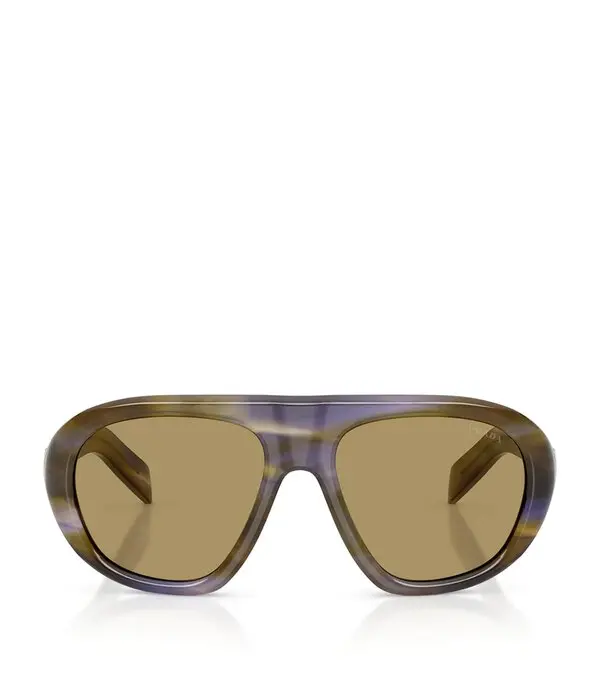 Prada Acetate Oversized Sunglasses - Brown