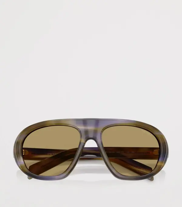 Prada Acetate Oversized Sunglasses - Brown