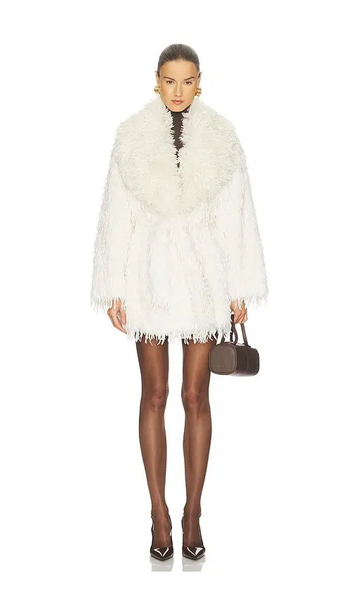 JAKKE Tavi Faux Fur Coat - Cream