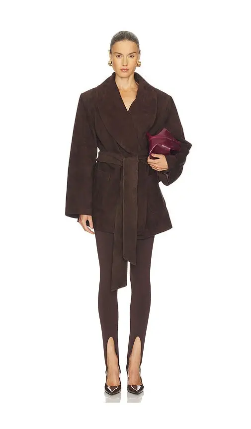 SEROYA Chandra Suede Jacket - Brown