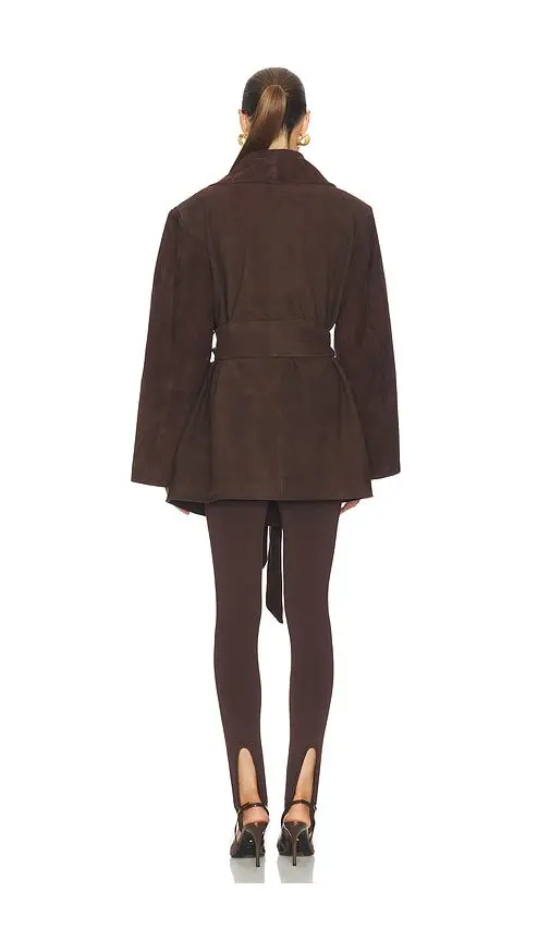 SEROYA Chandra Suede Jacket - Brown