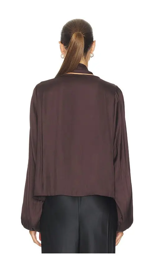 WeWoreWhat Wrap Neck Tie Top