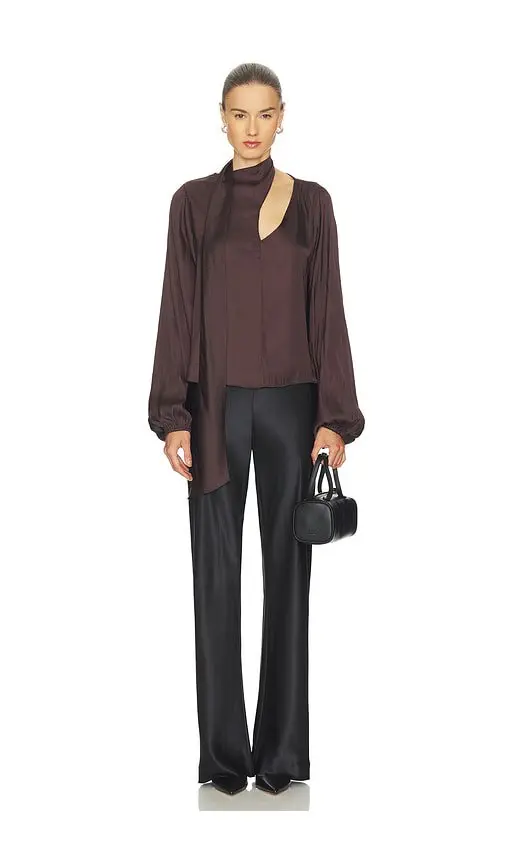 WeWoreWhat Wrap Neck Tie Top