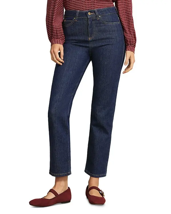 HOBBS LONDON Shea Mid Rise Straight Leg Jeans - Indigo