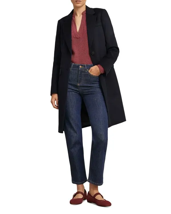 HOBBS LONDON Shea Mid Rise Straight Leg Jeans