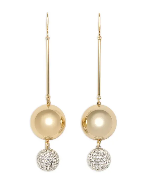 Ramy Brook Tiffani Bead & Pave Fireball Linear Drop Earrings