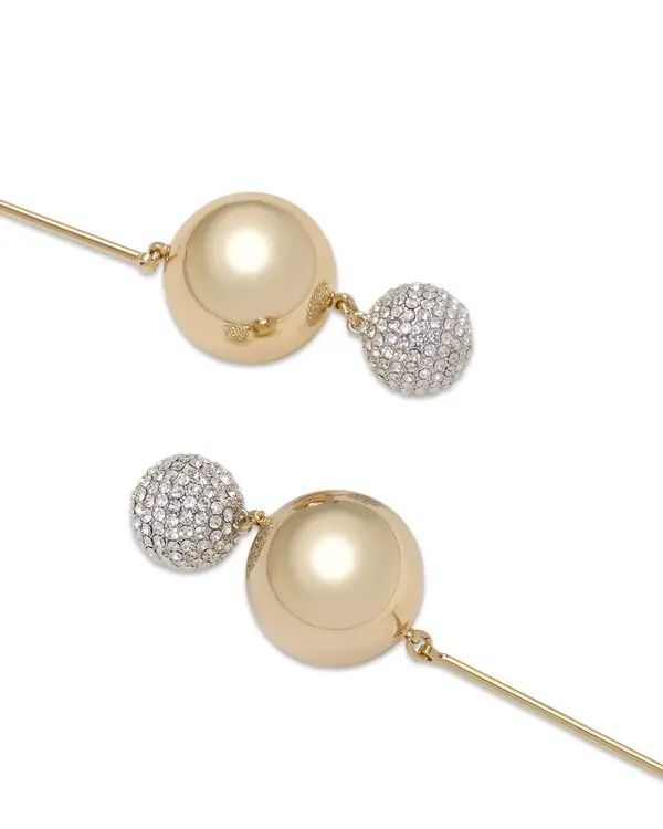Ramy Brook Tiffani Bead & Pave Fireball Linear Drop Earrings