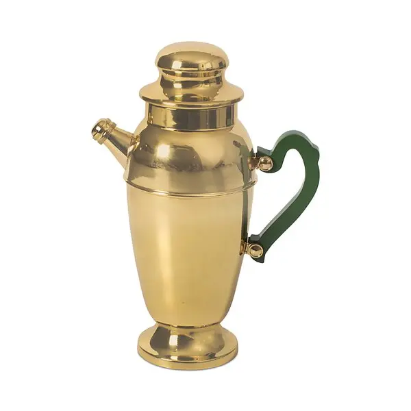 LULU POWERS Brass Handled Cocktail Shaker