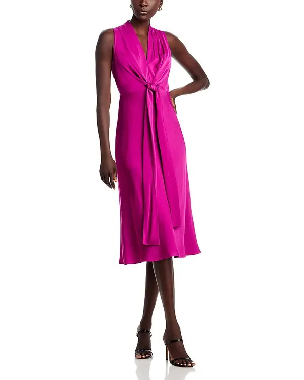 Kobi Halperin Lex Tie Front Dress - Fuchsia