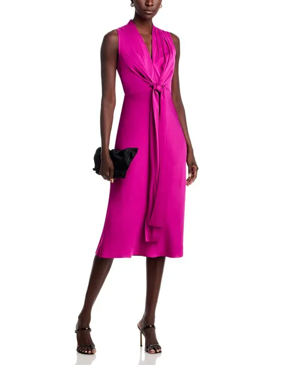 Kobi Halperin Lex Tie Front Dress - Fuchsia