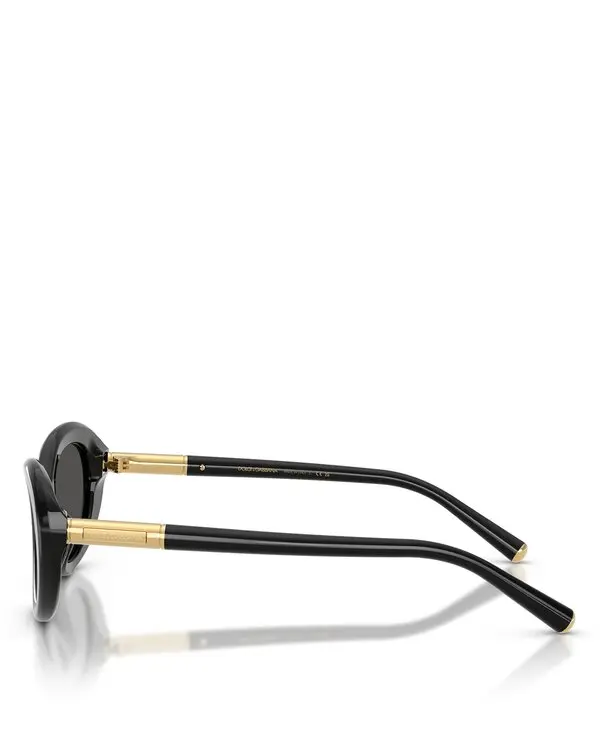 Dolce & Gabbana Oval Sunglasses, 54mm - Black