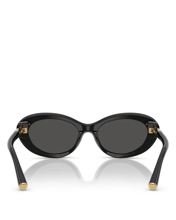 Dolce & Gabbana Oval Sunglasses, 54mm - Black