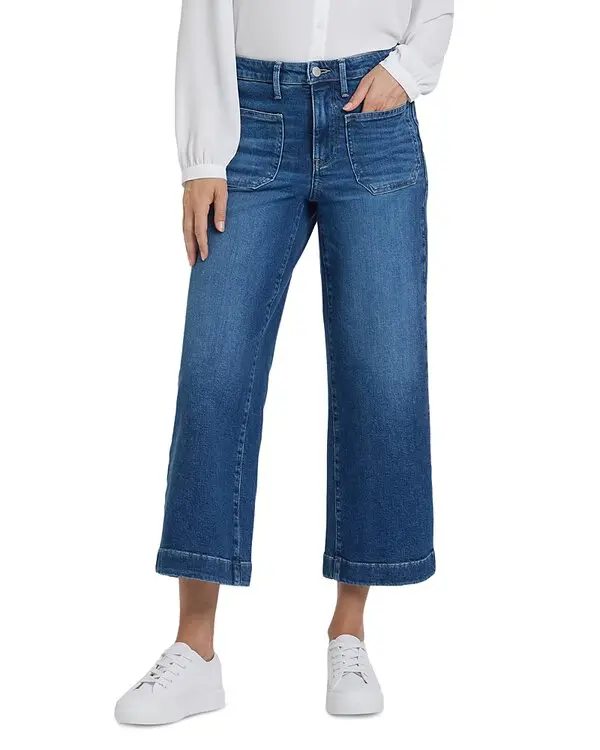 NYDJ Teresa High-rise Wide-leg Ankle Jeans - Opera Blue