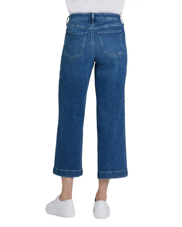 NYDJ Teresa High-rise Wide-leg Ankle Jeans - Opera Blue