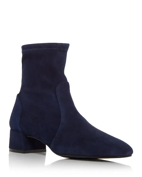 STUART WEITZMAN Maeve Block Heel Booties - Nice Blue