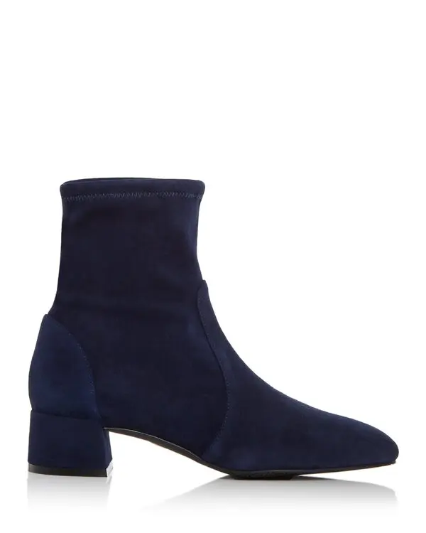 STUART WEITZMAN Maeve Block Heel Booties - Nice Blue