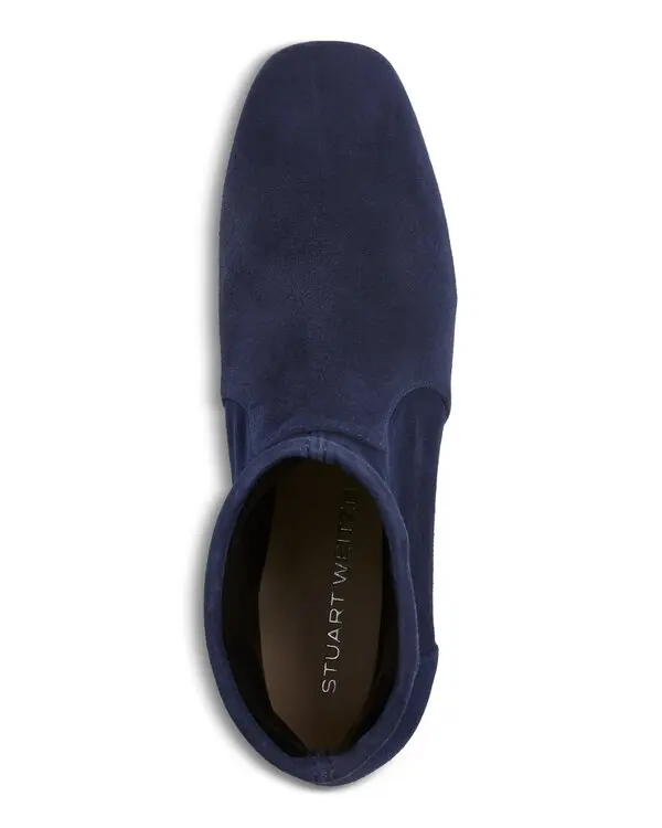 STUART WEITZMAN Maeve Block Heel Booties - Nice Blue