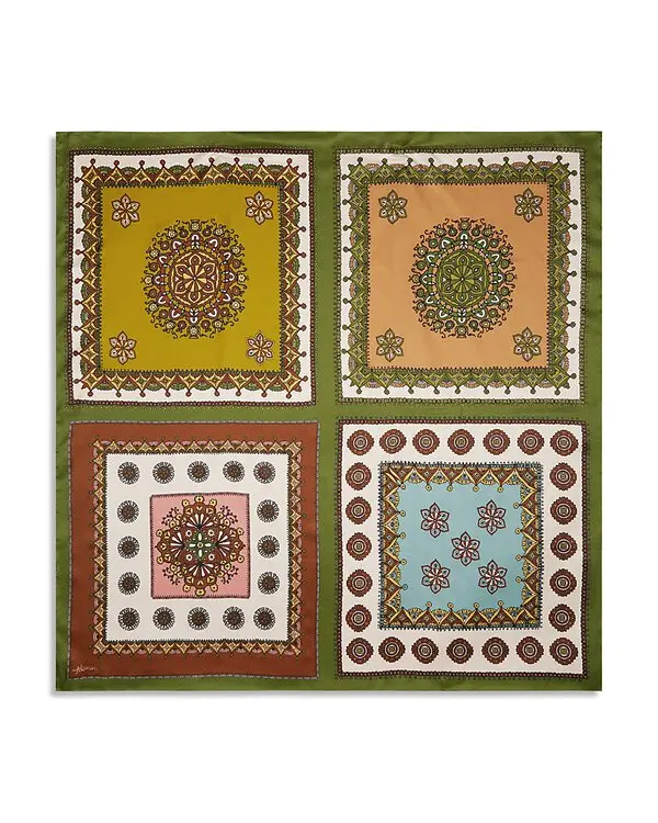 ALEMAIS Contina Tiles Silk Scarf - Multi