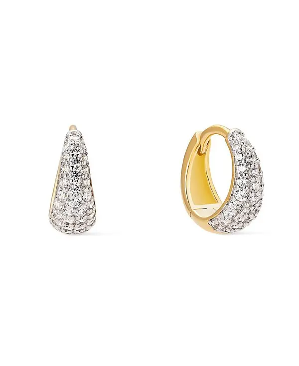 ANA LUISA Nate Pave Huggie Earrings - Gold