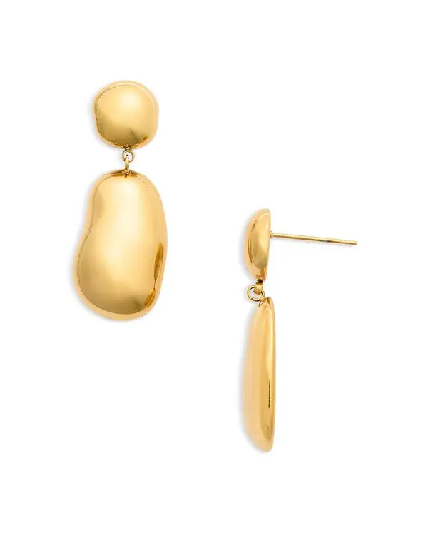 Aqua 8 Other Reasons Sculptural Drop Earrings - Gold