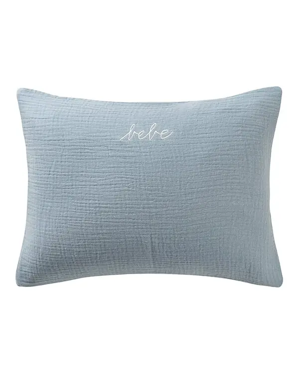 DOMANI HOME Gauze Linen Bebe Boudoir Sham - Blue